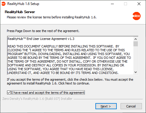 Installing Reality Hub | Zero Density Documentation